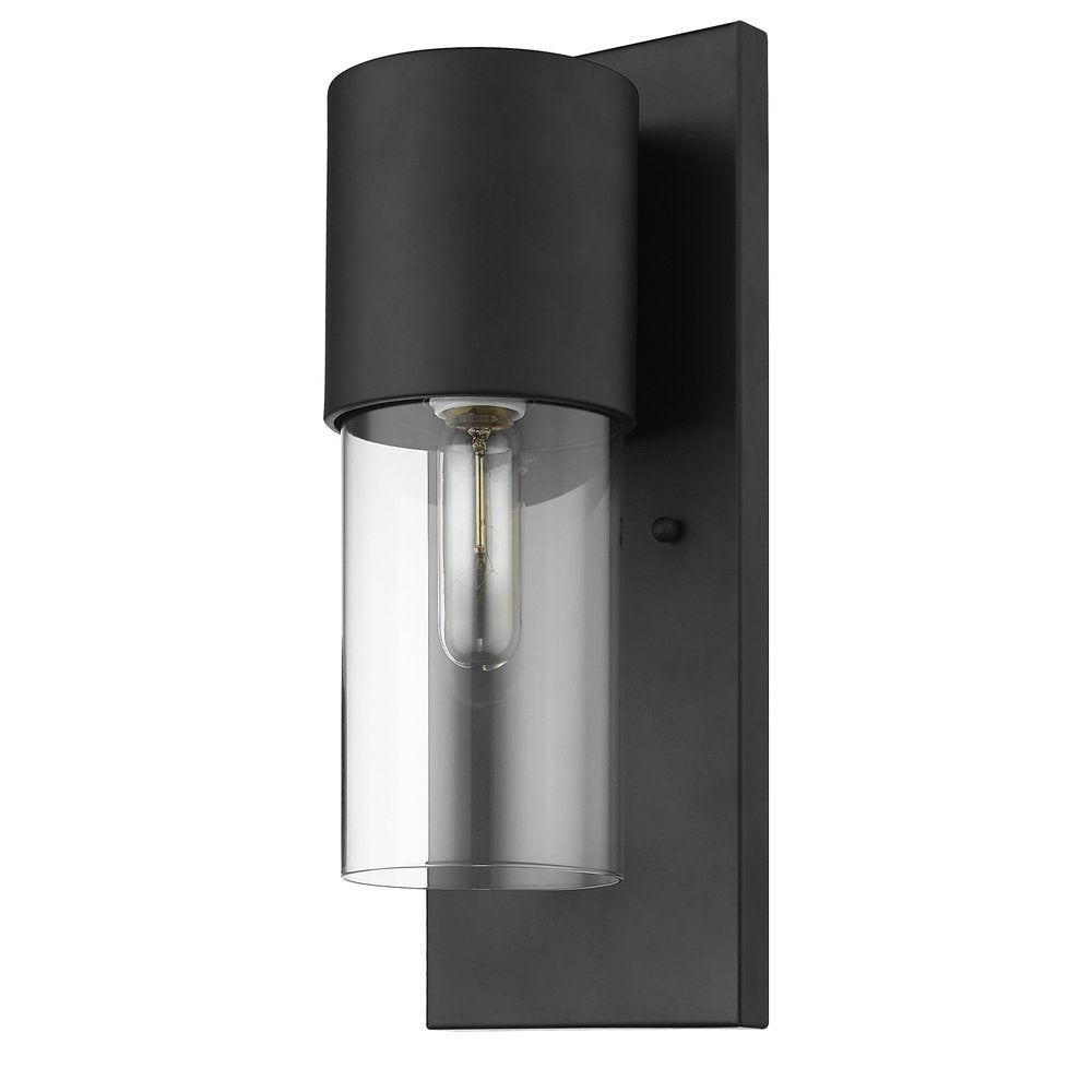 Contemporary Matte Black and Glass Wall Light – United Furniture Group